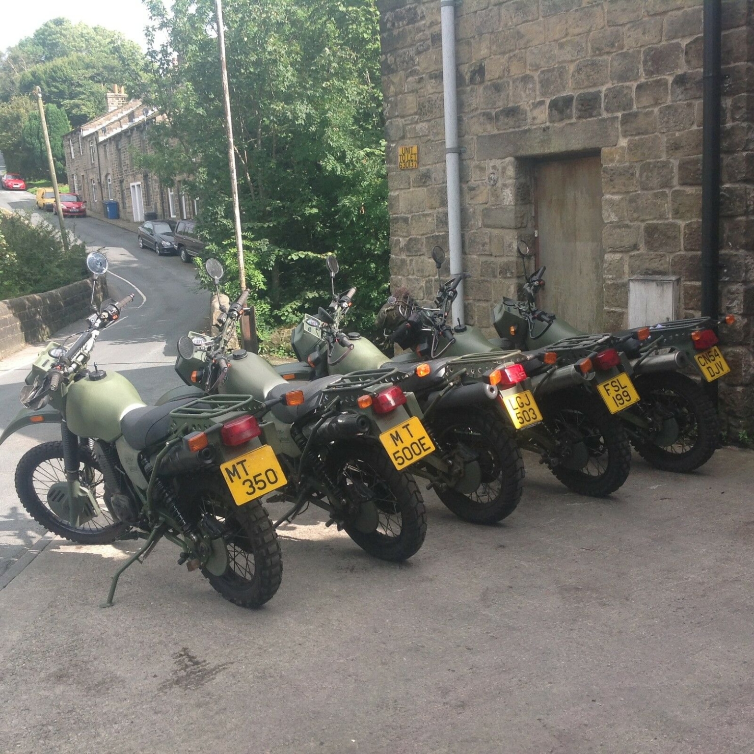 Ex British Army MT 350 motor cycles